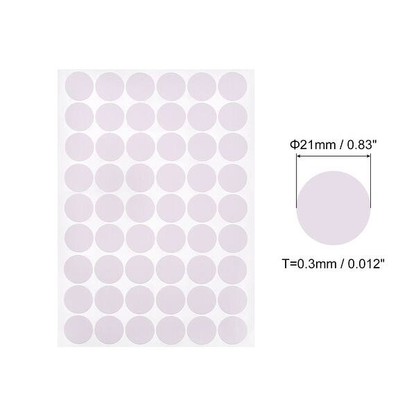 21mm Dia PVC Adhesive Screw Hole Cover Stickers 4 Sheet/216pcs - White ...