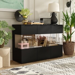 Sophisticated Cupboard: Multi-Layer Storage with Ambient Light Options ...