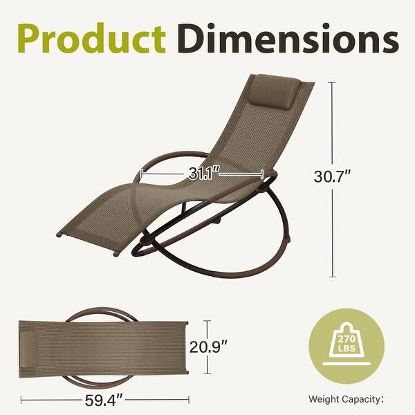 Foldable Reclining Rocking Chair with Planetary Ring Base - Breathable ...