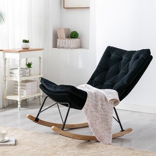 Cozy Armless Rocking Chair With Wide Backrest And Seat - Bed Bath ...