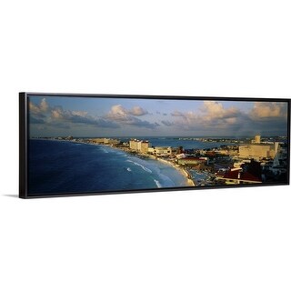 "Beach front Cancun Mexico" Black Float Frame Canvas Art - Bed Bath ...