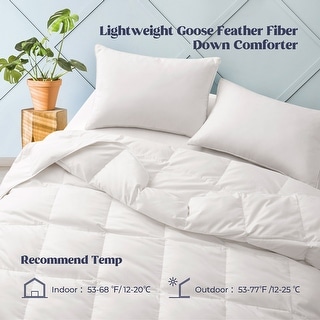 Lightweight All Season White Goose Feather Down Comforter Duvet Insert - On Sale - Bed Bath ...