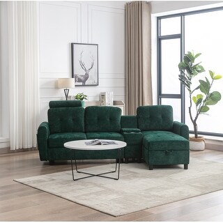 Livingroom Sectional Sofa Set with Storage and Cupholder Couch Set ...