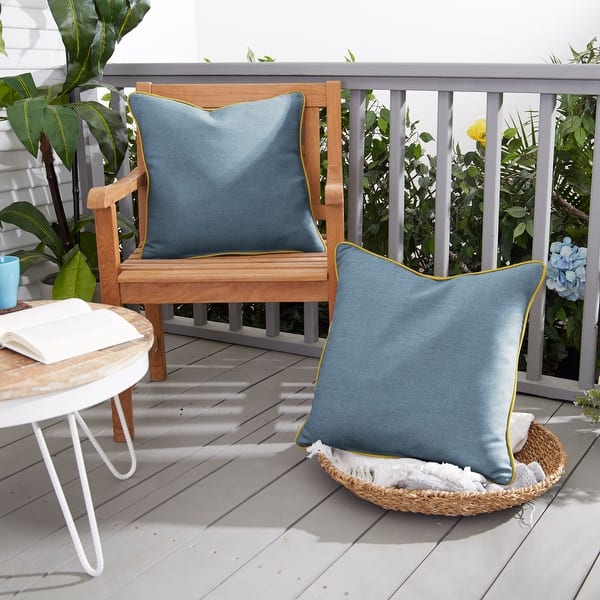Sunbrella Spectrum Denim Indoor/ Outdoor Pillow (Set of 2) - Bed Bath ...