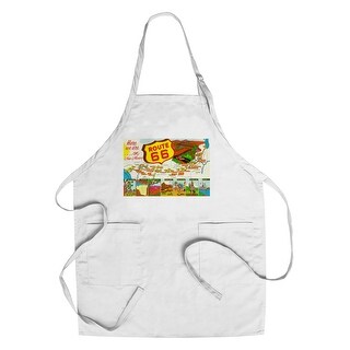 New Mexico - Route 66 Map - Lantern Press Artwork (Chef's Cotton/Poly ...