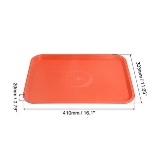 12" x 16" Plastic Fast Food Trays Bulk Rectangular Serving Trays ...