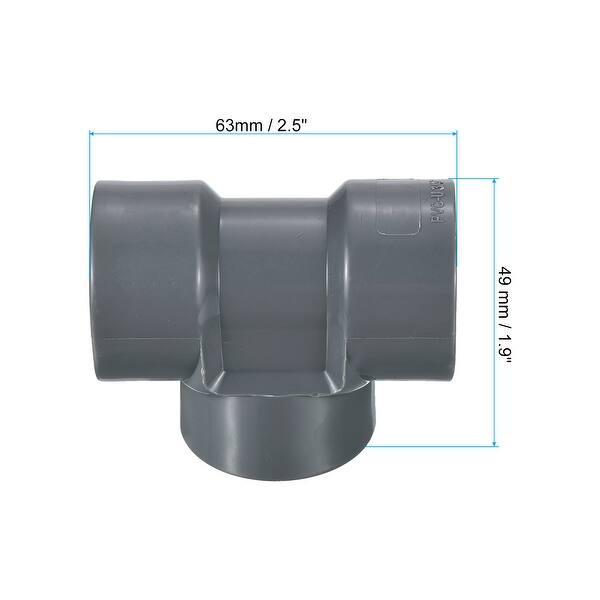 6Pcs UPVC Pipe Fitting 3/4PT Female Thread Tee Socket Hose Connector ...