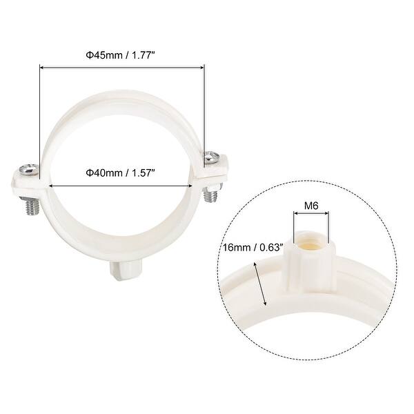 40mm Dia Pipe Hose Clips PVC Bracket Clamps Split Ring Hangers for Pipe ...