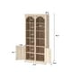 Large Modular Library Cabinet with Light,142" Bookcase Wall Unit with ...