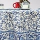 Block Print Cotton Flowering Vine Tablecloth Collection - Bed Bath ...