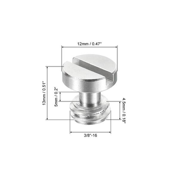 2Pcs 3/8"-16 Thread Camera Fixing Screw Flat Slot Tripod Screws - Bed ...