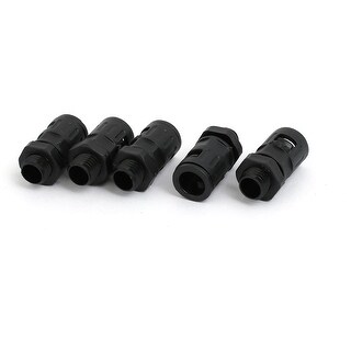 5 Pcs PG7 PA Ripple Pipe Connector Joint Black for AD10 Corrugated Tube ...