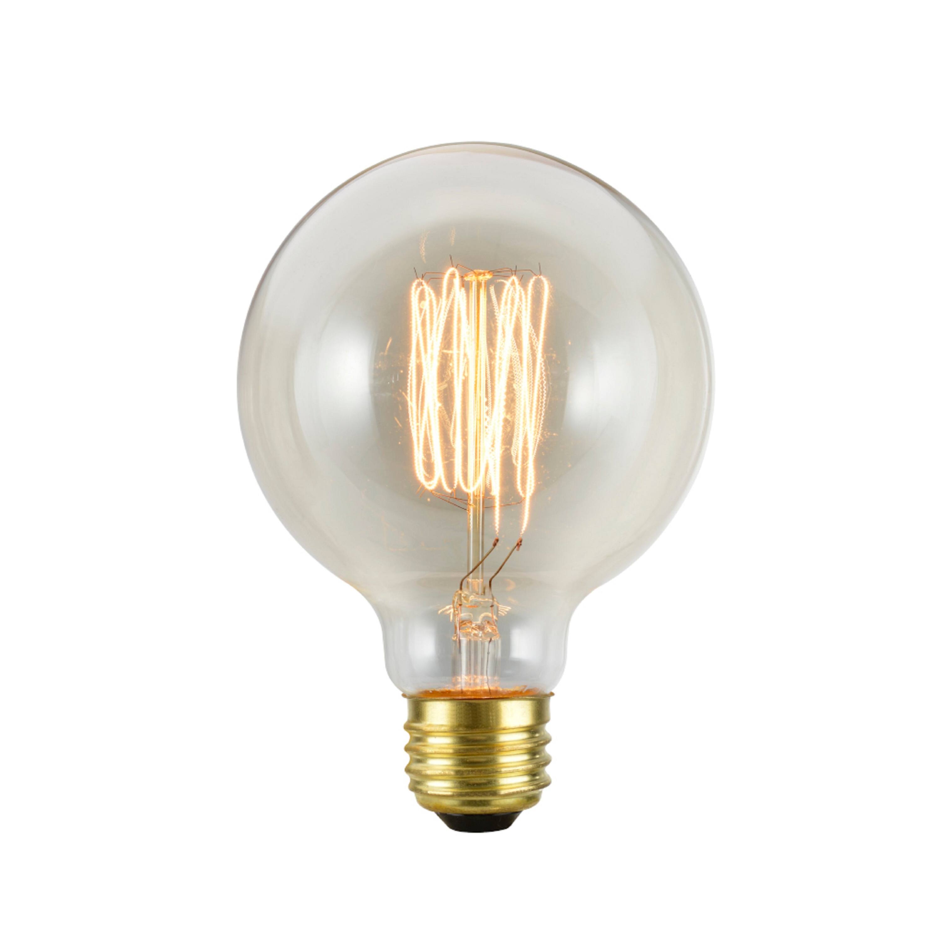 Aspen Creative G30 Vintage Edison Filament Light Bulb, 60 Watt Medium ...