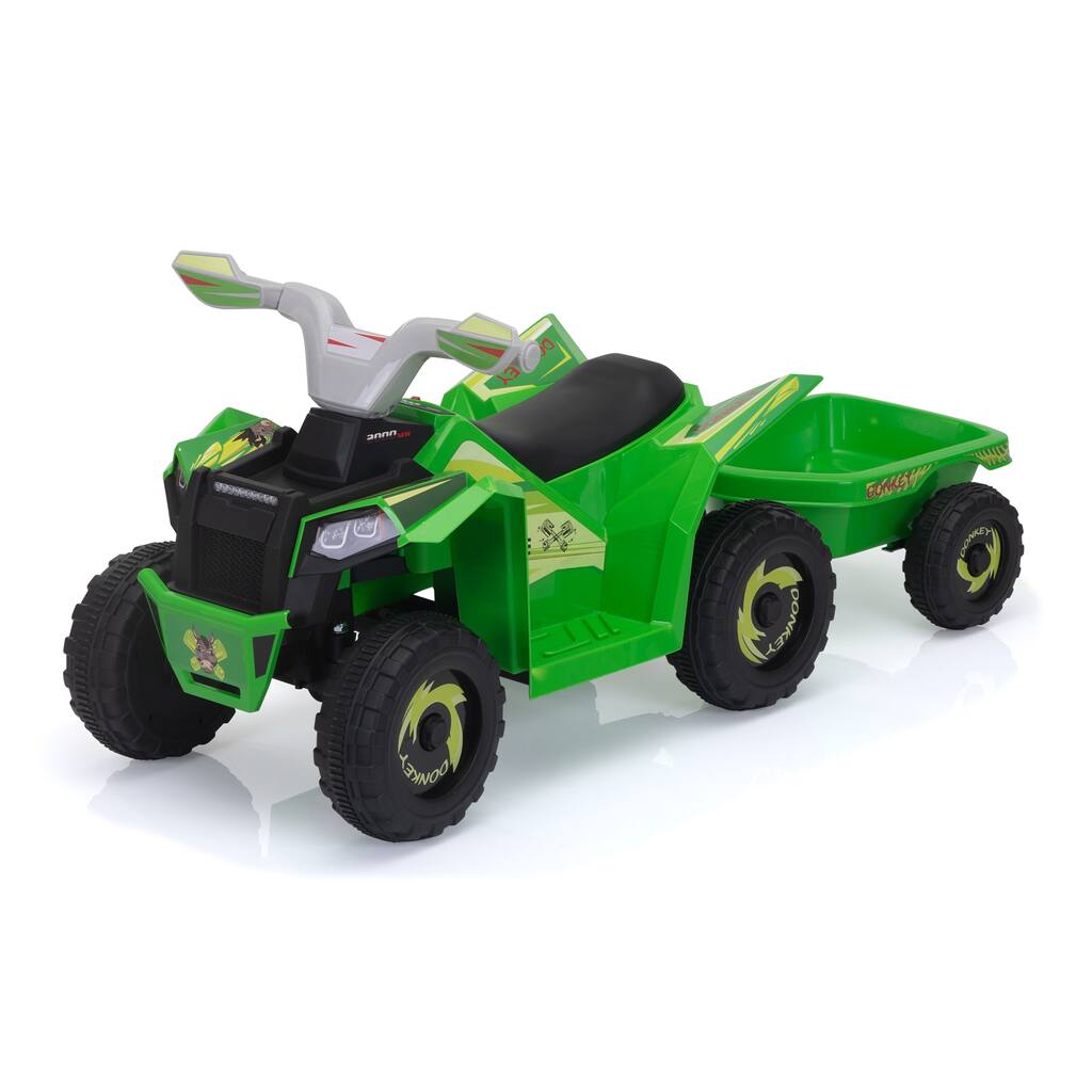 Green Exclusive Kids Tractor with Bluetooth, Electric Vehicle Toy with ...