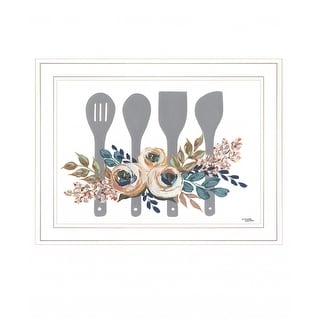 Fall Floral Baking Utensils 1 White Framed Print Wall Art - Bed Bath ...
