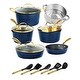 Granitestone Charleston Hammered 15 Piece Nonstick Cookware Set - Bed ...
