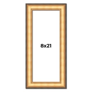 8x21 Frame Gold Plein Aire Solid Wood Picture Frame Width 2 Inches ...