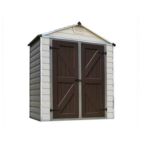 SkyLight 6 ft. x 3 ft. Tan Garden Outdoor Storage Shed - 6 ft x 3 ft ...