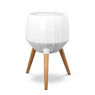 Slide 21 Inch Ceramic Vase In White Matte - 21 Inch Height - Bed Bath ...