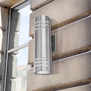 2 Bulbs Modern Outdoor Lighting Cylinder Lamp Outdoor Armed Sconces - 4 ...