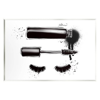 Stupell Glam Mascara Lashes Makeup Wall Plaque Art, Design by Alison ...