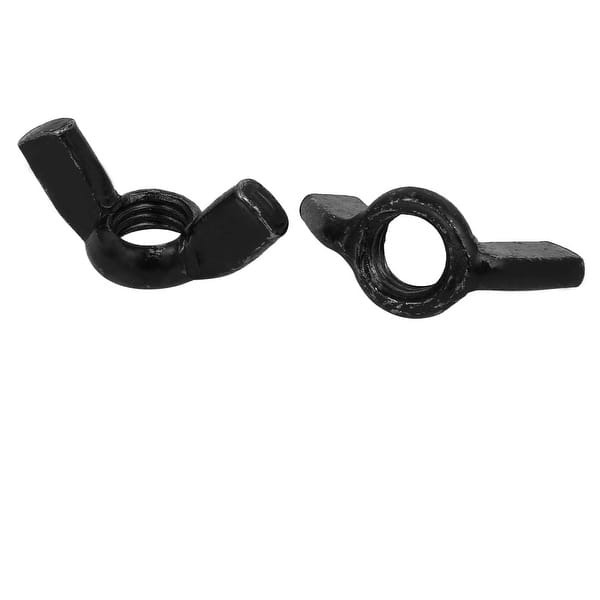 M12 Thread Carbon Steel Zinc Plated Wingnut Butterfly Nut Black 20pcs ...