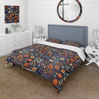 Designart "Tropical Tapestries Boho Pattern" cottage bed cover set with ...