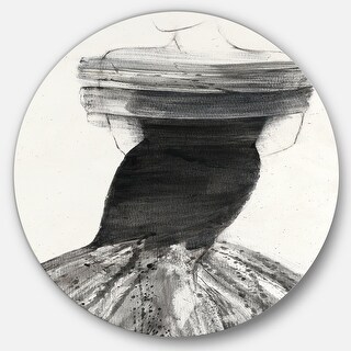 Designart 'Glam and Fashion Feminine IV' Glam Metal Circle Wall Art ...