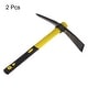 2pcs Pick Mattock Hoe 15" Steel Weeding Pick Axe with Yellow Fiberglass ...