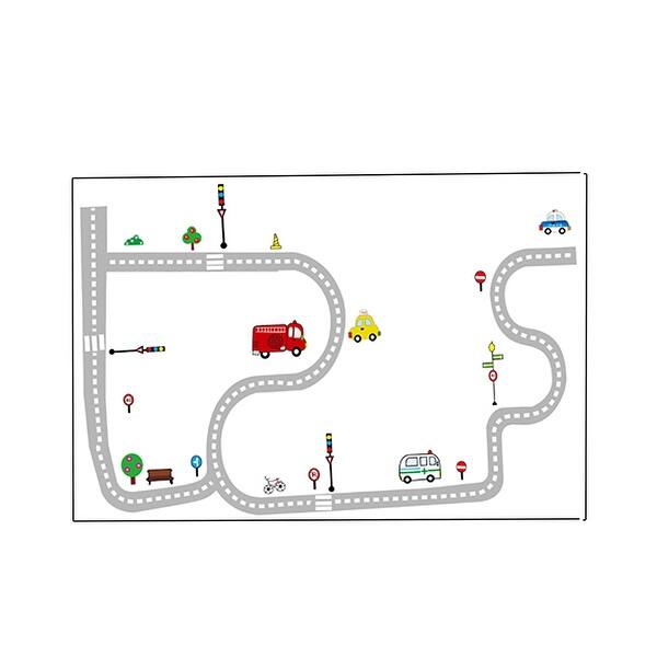 Transport Railway Road Design Wall Decal Sticker Room Decor Wallpaper ...