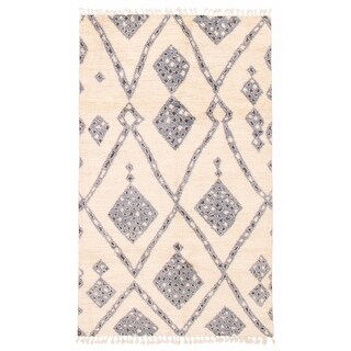 ECARPETGALLERY Hand-knotted Tangier Cream Wool Rug - 5'2 x 8'2 - Bed ...