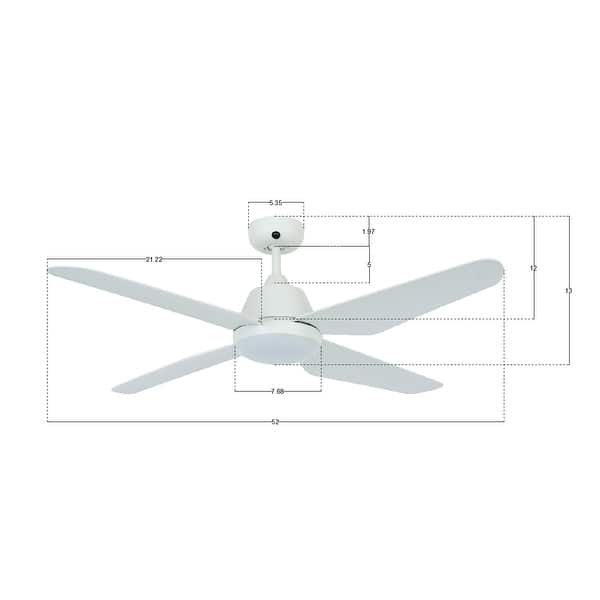 Lucci Air Aria 52-inch LED Light with Remote Ceiling Fan - Bed Bath ...