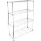 Silver 4-Tier Adjustable Storage Shelf Metal Storage Rack - Bed Bath ...