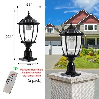 Solar Column Headlights With Dimmable LED(2 pack) - Bed Bath & Beyond ...