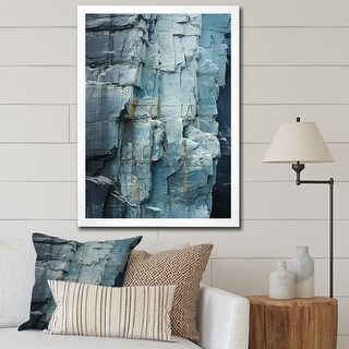 Designart "Glacier Glaciers Edge I" Glacier Framed Wall Art Living Room ...