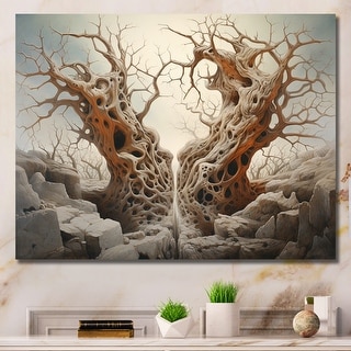 Designart "Twisted Roots Surreal Tree I" Surrealism Wall Art - Bed Bath ...