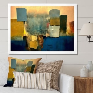 Designart "Sunrise Over City Retro Cubist Colourfields" Abstract ...