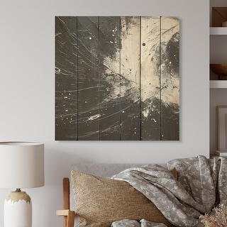Designart "Northern Sky Black Harmony" Sky Wood Wall Decor ...
