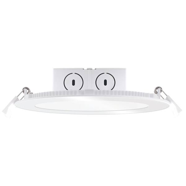 Bulbrite Pack of (2) LED 6" Round Flat Downlight Fixture with Jbox ...