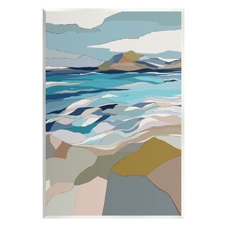 Stupell Rolling Beach Waves Abstract Shore Wall Plaque, Design By ...