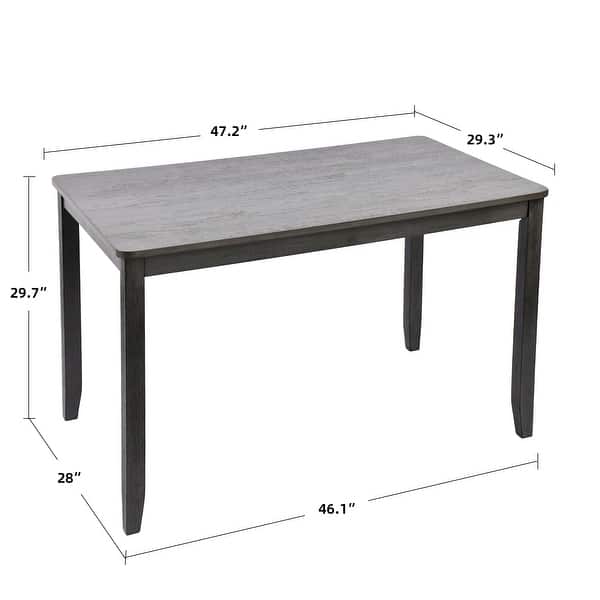 Solid Wood 47" Length Dining Room Table (Chairs Not Included) - Bed ...