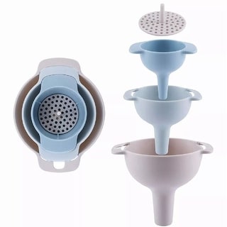 3-Piece Kitchen Funnel Set with Detachable Strainer - Bed Bath & Beyond ...