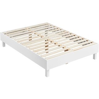 Yaheetech Wooden Bed Frame Solid Pine Wood Mattress Foundation - Bed ...