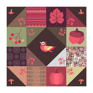 Patchwork Collage Leaf Nature Pattern Patterns Plant Art Print/Poster ...