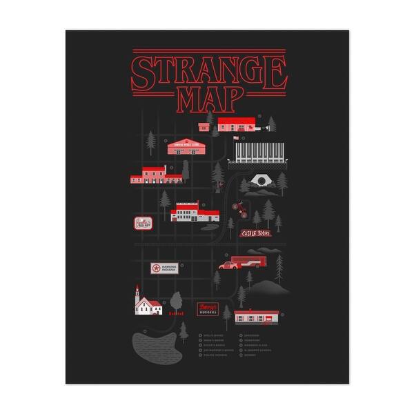 Strange Map Illustrations Dorm Art Maps Pop Culture Art Print/Poster ...