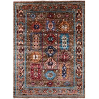 Golden Nile Turkmen Ersari Hand Knotted Wool Rug - 5' 9" X 7' 10" - Bed ...
