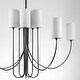 10-Light Modern Large Round Sputnik Chandelier Cluster Cylinder Fabric ...