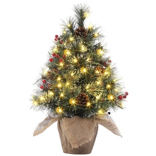 2ft Mini Pre-Lit Christmas Tree with 50 LED Lights - Bed Bath & Beyond ...