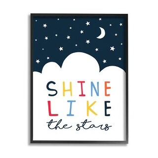 Stupell Shine Like the Stars Sentiments Starry Night Clouds Framed Wall ...