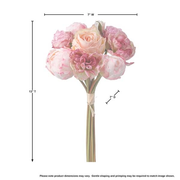 Parisian Dry Garden Rose Bundle 13" - Bed Bath & Beyond - 37212225
